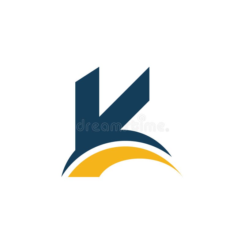Initial Letter K Simple Logo Design Stock Vector - Illustration of ...