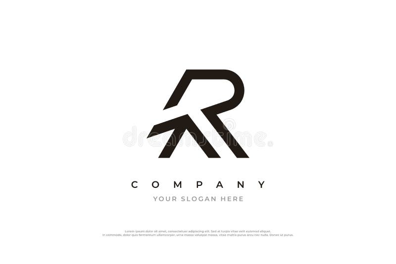Initial Letter R Arrow Logo Design Vector Stock Illustration ...