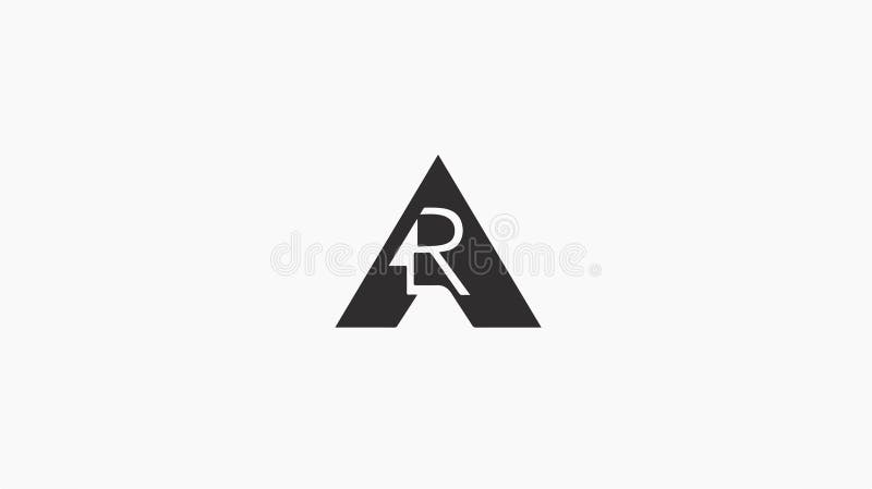 Elegant Initial a and R Logo Design Isolated on White Background Stock ...