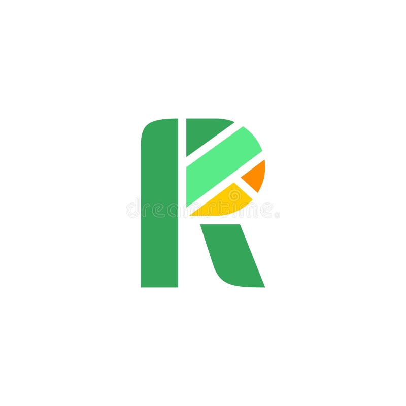 Simple Initial Letter R Logo with Tree Shape Concept Stock Vector ...