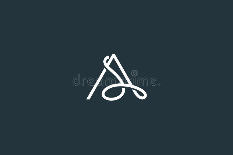 Simple Initial Letter SA or AS Logo Design Vector Stock Vector ...