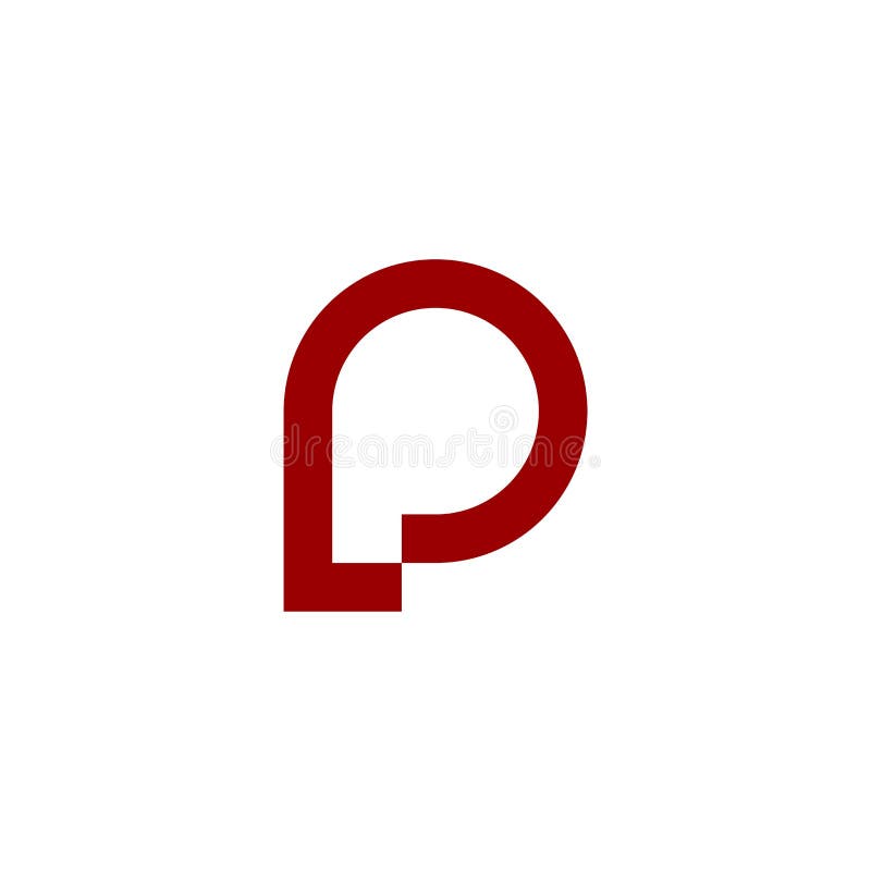 Simple initial p logo stock vector. Illustration of line - 168169313