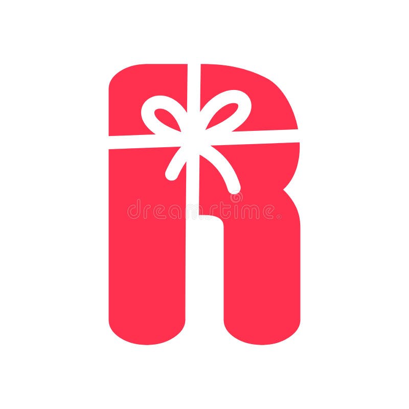 Simple Initial R gift logo stock vector. Illustration of initial ... Simple Initial R gift logo stock vector. Illustration of initial ...