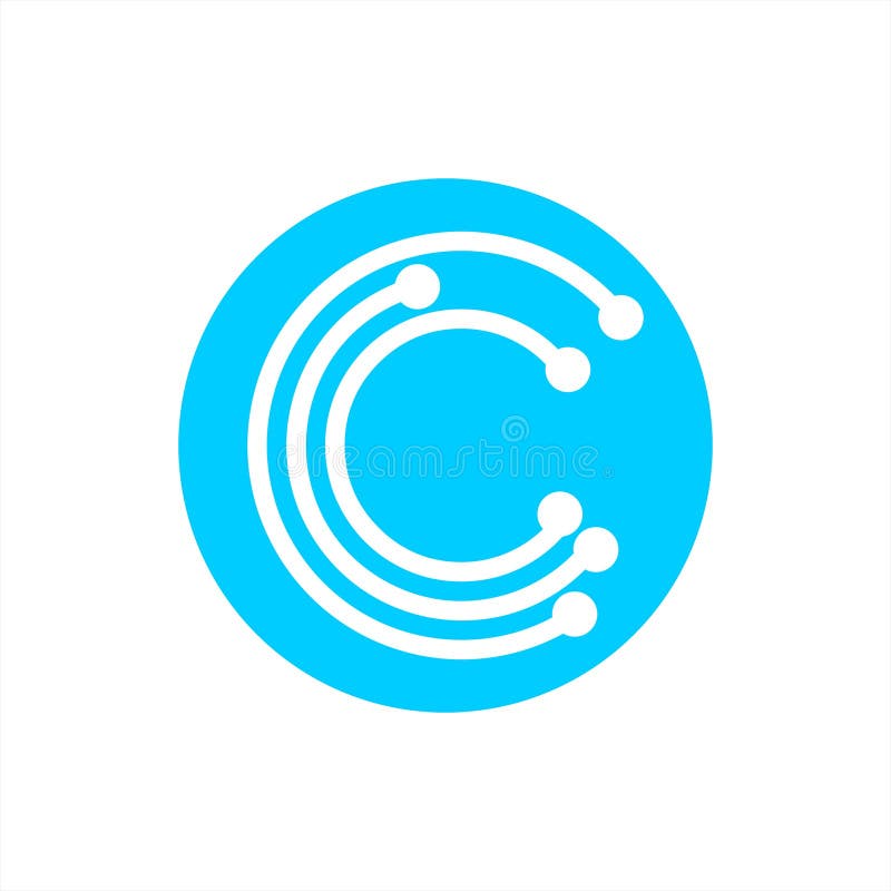 Simple Digital Network Connection Illustration or Molecular Vector Icon ...