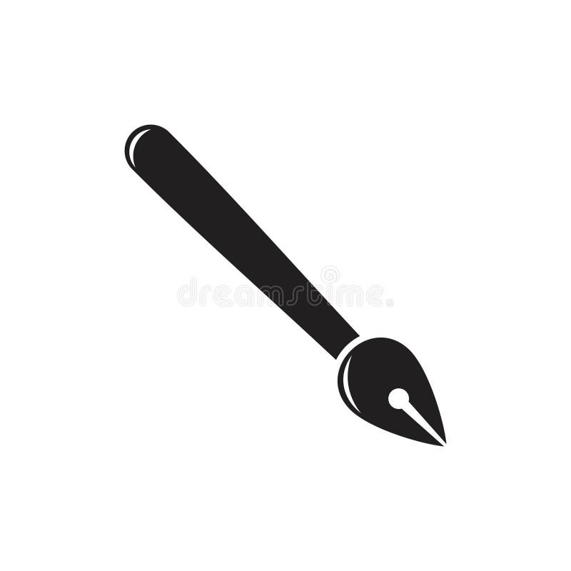Simple Ink Pen Symbol Vector Stock Vector - Illustration of object ...