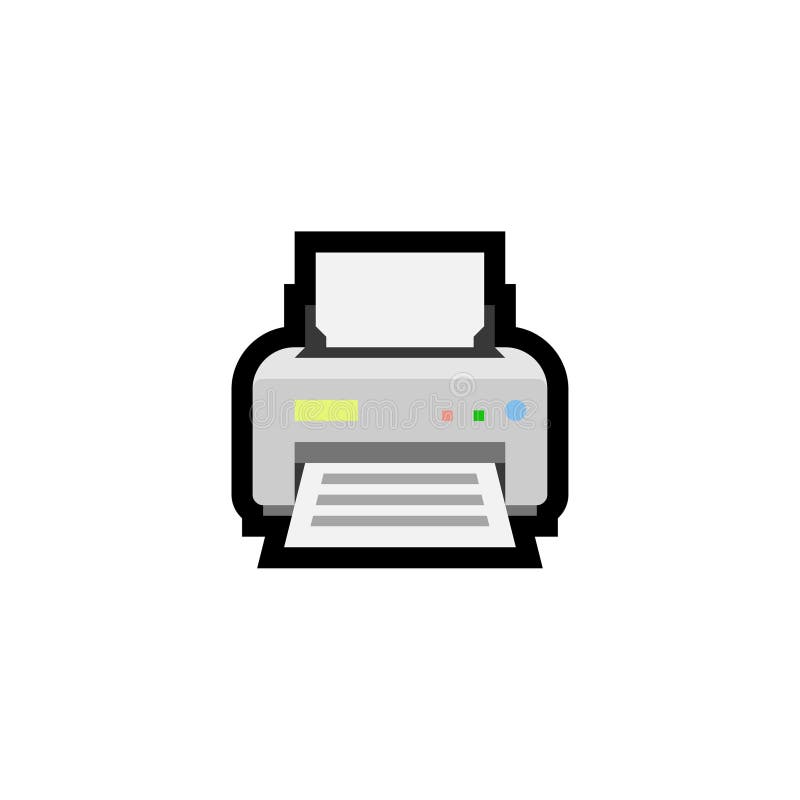 Simple Inkjet Printer Icon Illustration Stock Illustration ...