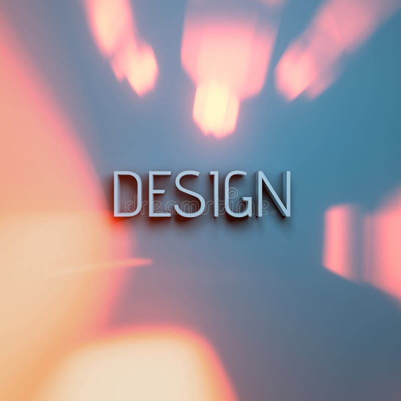 A Simple Inscription "Design" on the Wall. Dramatic Lighting. Special ...