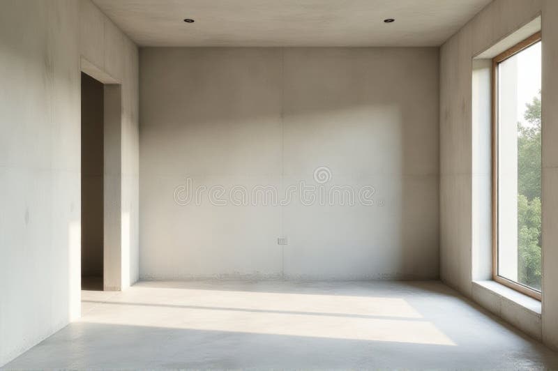 A Simple Interior Design Concept Featuring an Empty Room Filled with ...