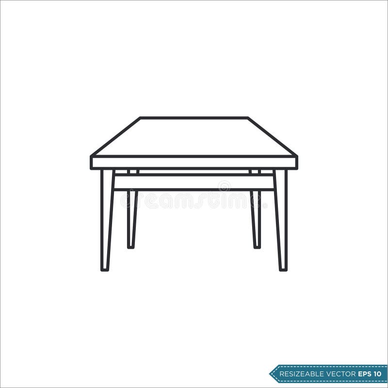 Simple Interior Design Icon. Table Icon Vector Template Illustration ...