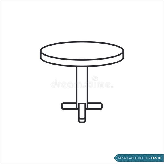Simple Interior Design Icon. Table Icon Vector Template Illustration ...