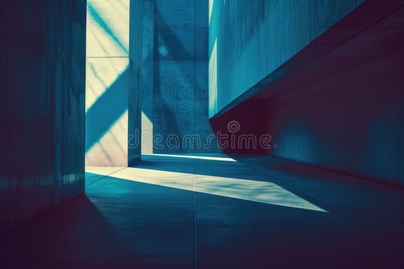 Simple Interior of an Empty Room with Bare Walls and Floor Stock Photo ...