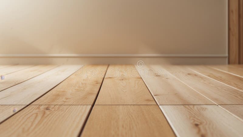 A Simple Interior Scene Featuring a Wooden Floor and Wall Stock ...
