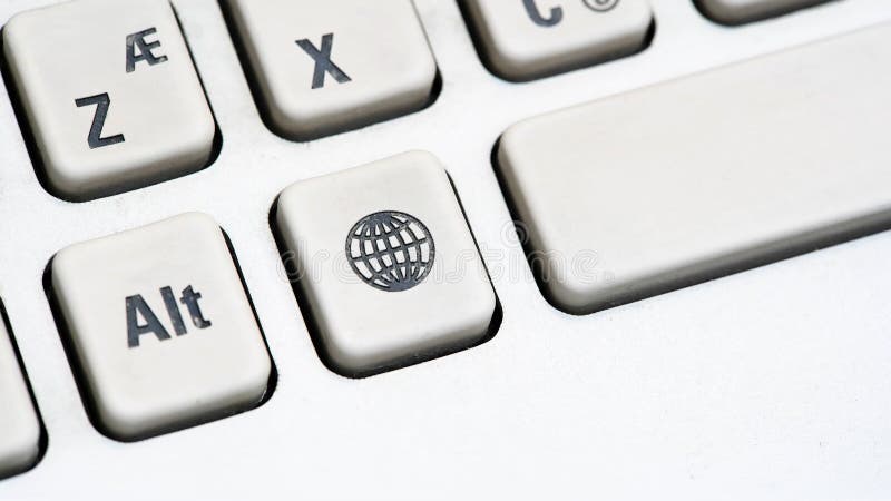 Simple Internet Access Symbol Key on a Computer Keyboard, Earth, Globe ...