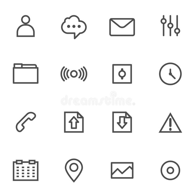 Simple Internet Line Icons Set. Beautiful Icon Stock Vector ...