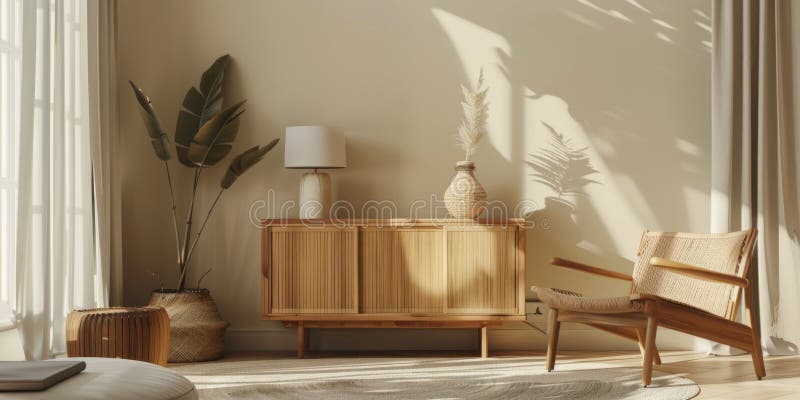 A Simple yet Inviting Living Room with a Chair and Table. Perfect for ...