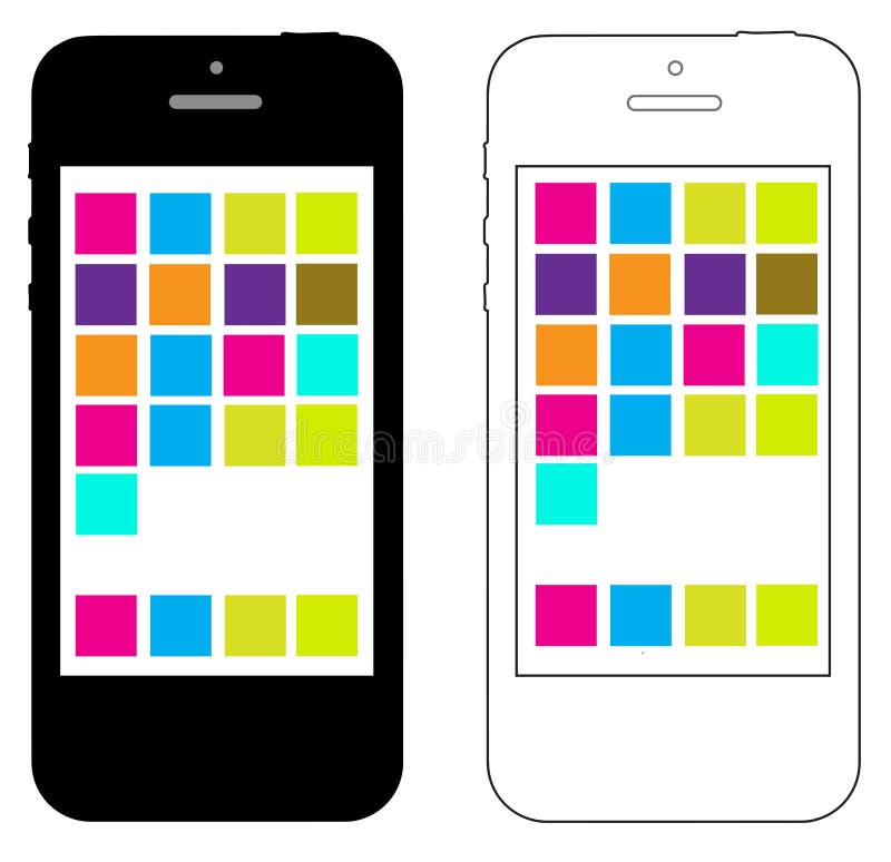 Simple IPhone 4 or 5 Vector Illustration Stock Illustration ...