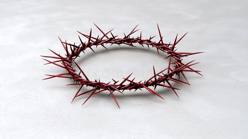 Simple Iron Crown with Thorns Symbolizing Sacrifice Stock Illustration ...