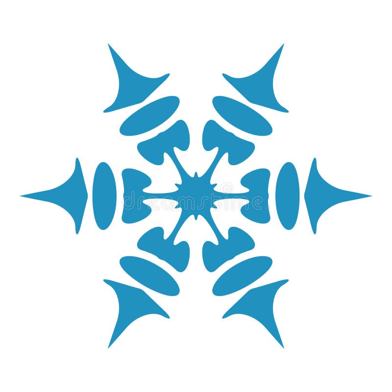 Simple Isolated Snowflake stock vector. Illustration of ornament ...