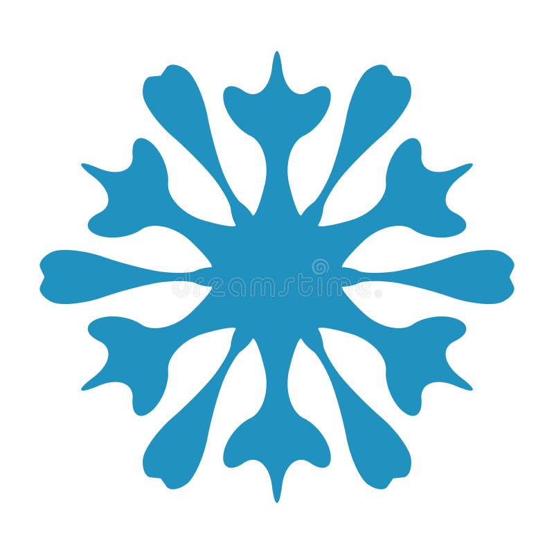 Simple Isolated Snowflake stock vector. Illustration of sign - 165814106