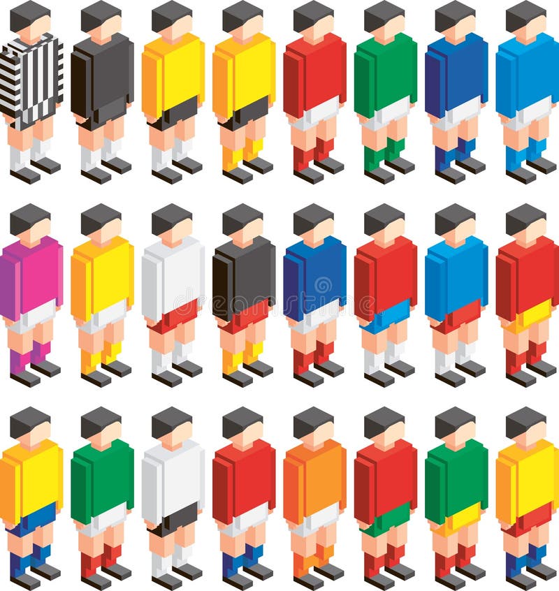 Simple Isometric Players stock vector. Illustration of isolated - 68258749