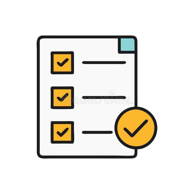 Simple Item Checklist Design for Efficiency Stock Vector - Illustration ...