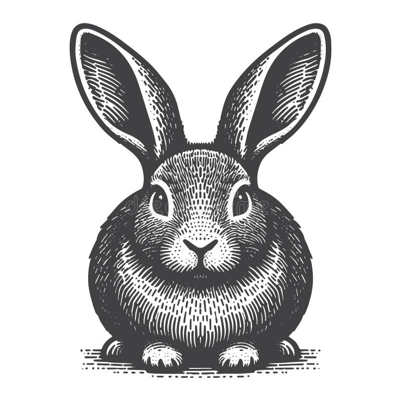 Jackrabbit Front View Vector Icon Design. Stock Vector - Illustration ...