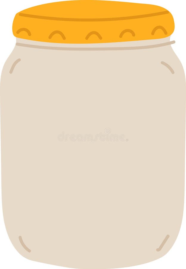 Simple Jar with Lid stock illustration. Illustration of outline - 374181609