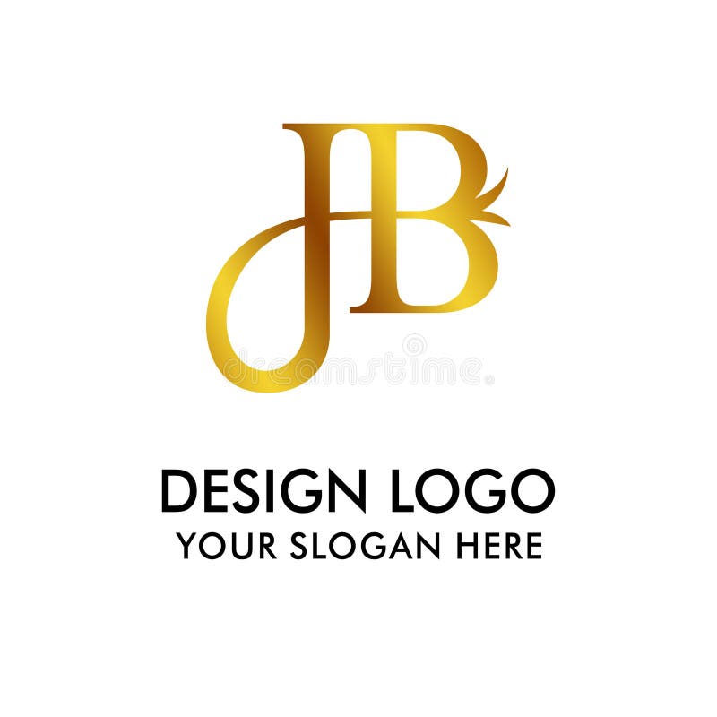 Simple JB Logo Design for Salon, Restaurant, Hotel. Etc Stock Vector ...