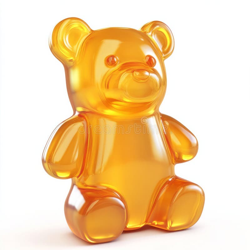 Simple Jelly Bear Figure, Sweets Cute Isolated Stock Photo - Image of ...