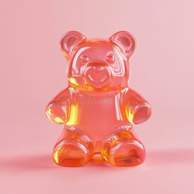 Simple Jelly Bear Figure, Sweets Cute Isolated Stock Photo - Image of ...