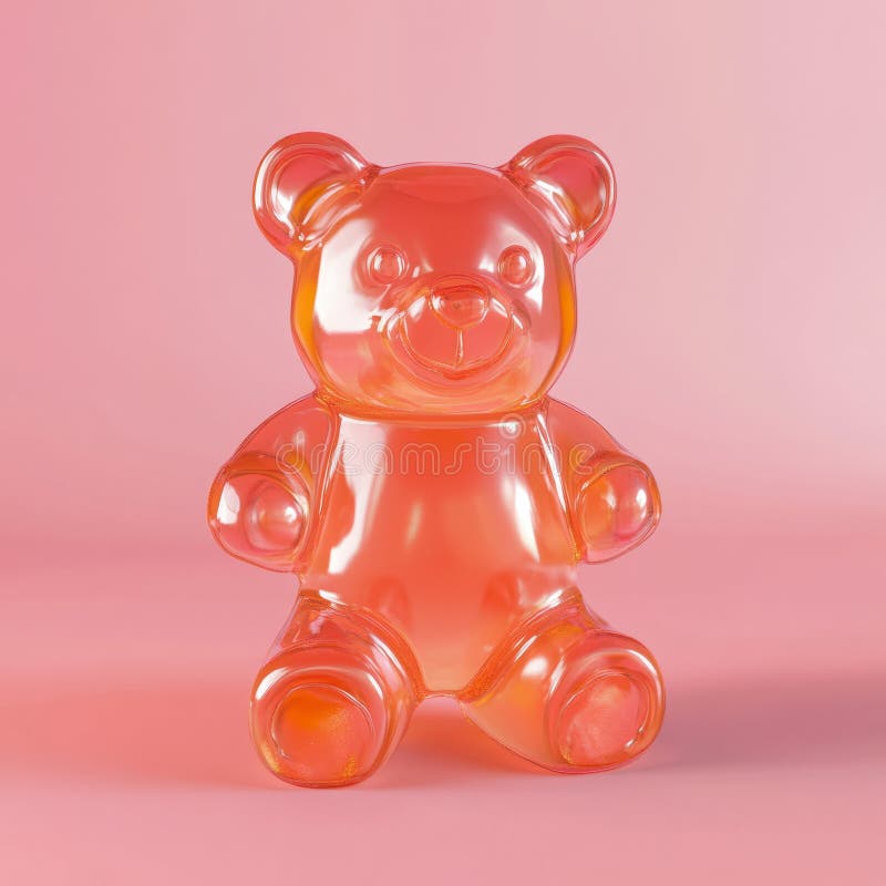 Simple Jelly Bear Figure, Sweets Cute Isolated Stock Photo - Image of ...