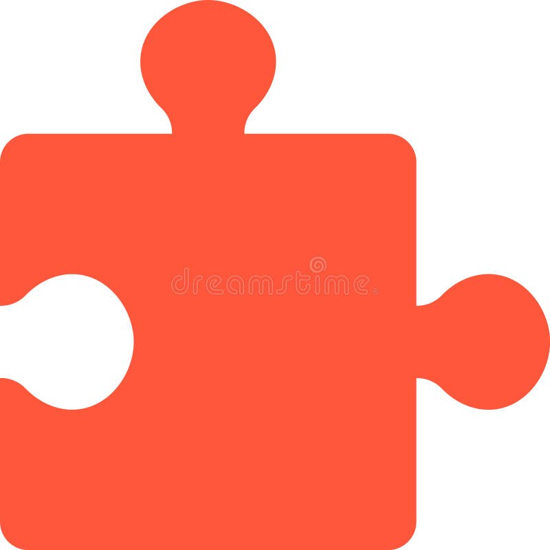 Simple Jigsaw Puzzle Piece stock vector. Illustration of education ...