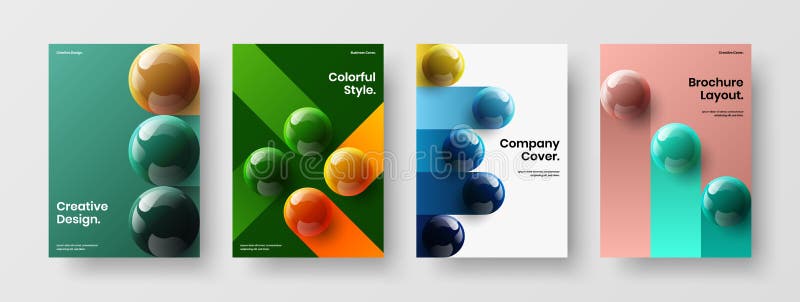 Simple Journal Cover Design Vector Concept Bundle Stock Vector ...
