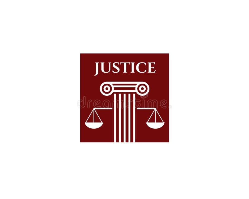 Simple Justice Icon with Shadow Stock Vector - Illustration of ...