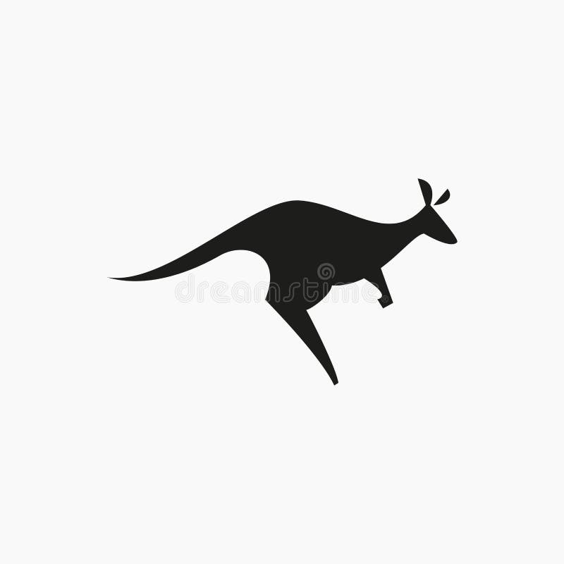 Simple Kangaroo Logo and Icon Design Vector Creative Stock Illustration ...