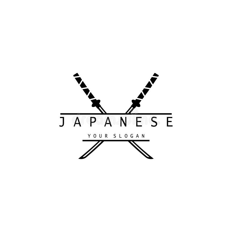 Simple Katana Samurai Sword Logo Design Template Vector Stock Vector ...