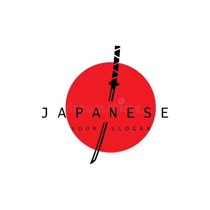 Simple Katana Samurai Sword Logo Design Template Vector Stock Vector ...