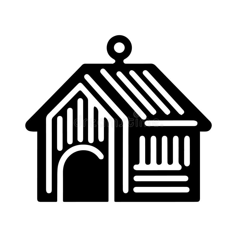 Simple Kennels Vector Icon Vintage Logo Retro Illustration. Stock ...