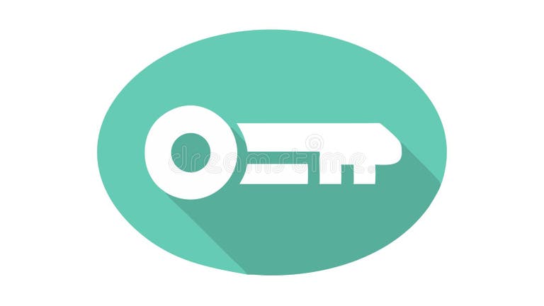 Simple Key Access Unlock Flat Design UI UX Icon, Vector Design ...