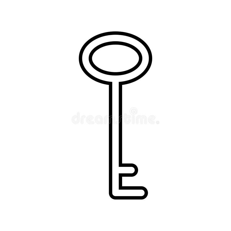 Simple key 2 stock vector. Illustration of open, isolated - 152708044