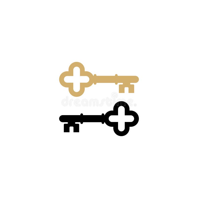 Simple Key Logo Icon Design Vector Template Stock Vector - Illustration ...