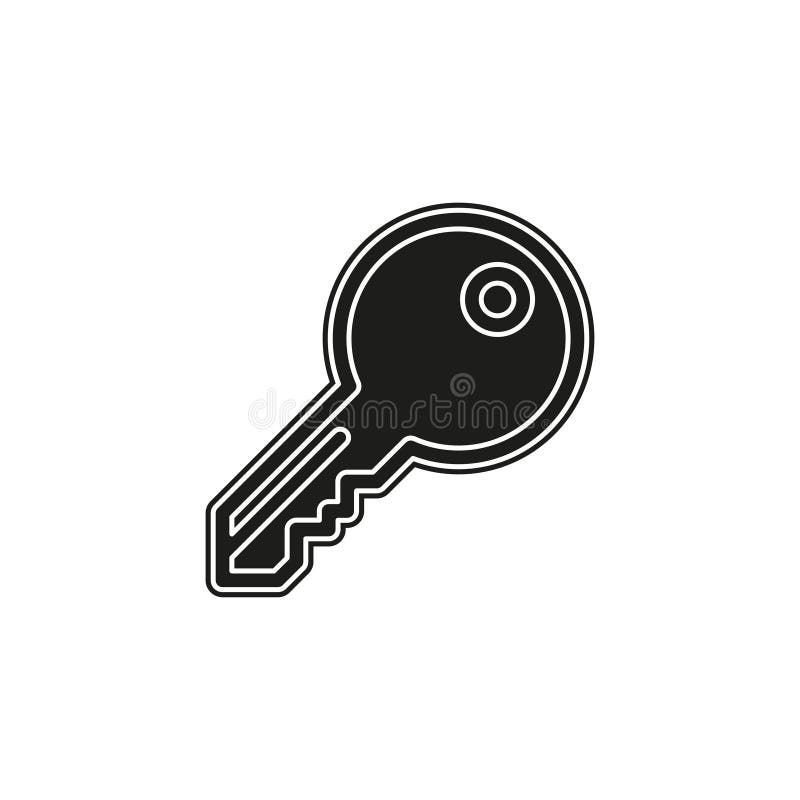 Simple Key Vector Icon stock illustration. Illustration of sign - 138946257