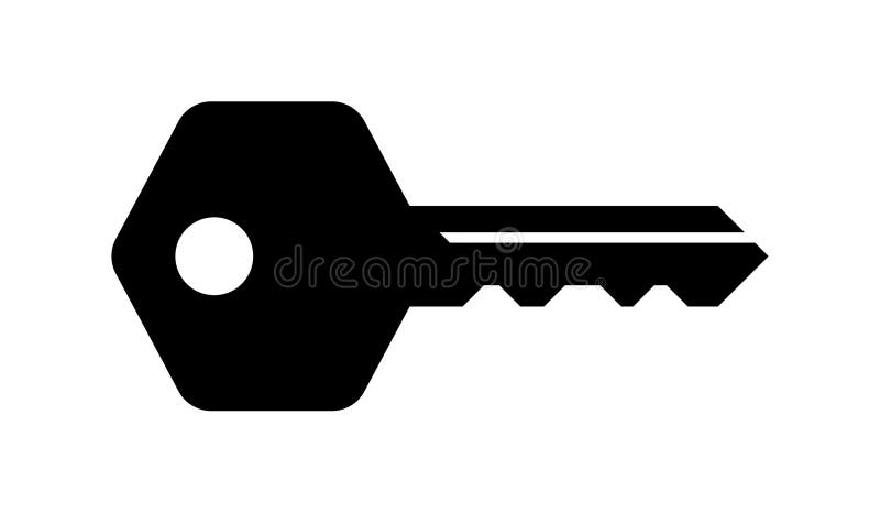 Simple Key Vector Illustration Icon Stock Vector - Illustration of ...