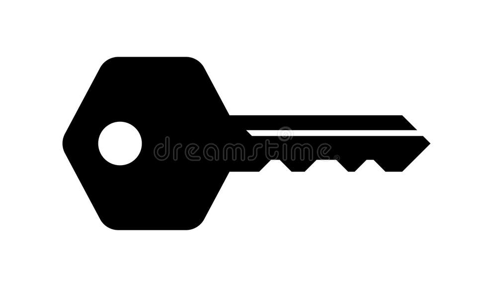 Simple Key Vector Illustration Icon Stock Vector - Illustration of ...
