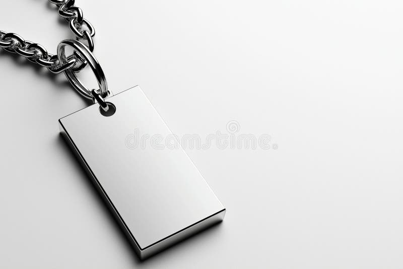 Simple Keychain with Blank Rectangular Tag, Perfect for Personalization ...