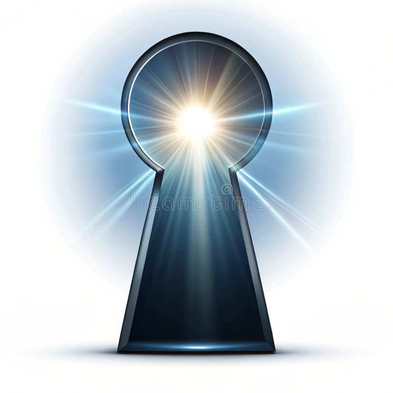 Simple Keyhole with Light Beam Stock Illustration - Illustration of ...