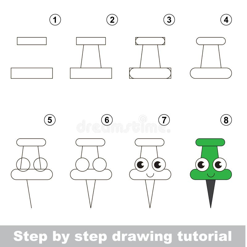 Simple Kid Educational Game. Drawing Tutorial. Stock Vector ...