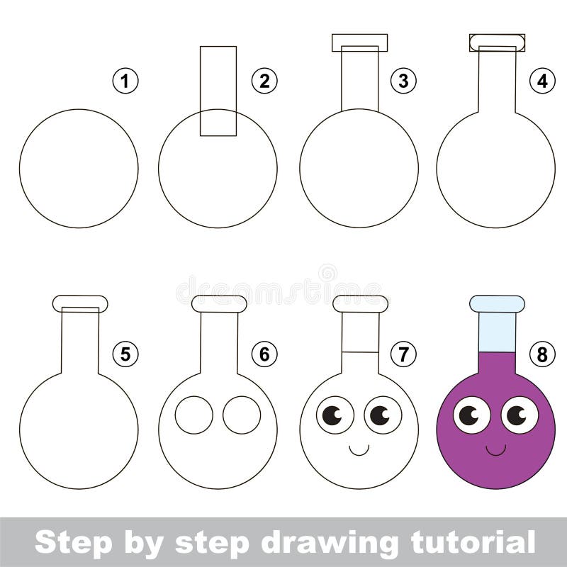 Simple Kid Educational Game. Drawing Tutorial. Stock Vector ...