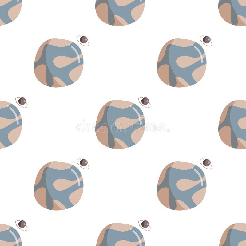 Simple Kids Background with Planets. Outer Space Seamless Background ...