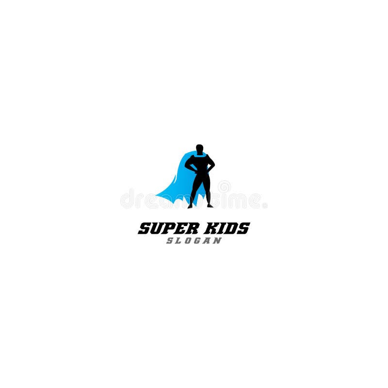Simple Kids Superhero Icon Vector Logo Stock Illustration ...
